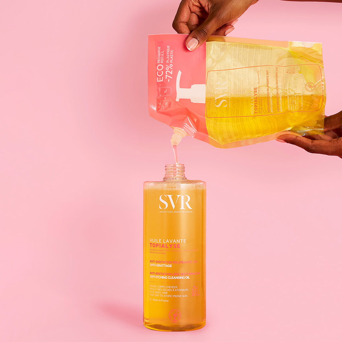 Topialyse Huile Lavante - un aceite limpiador suave para pieles secas, sensibles y con picazón.